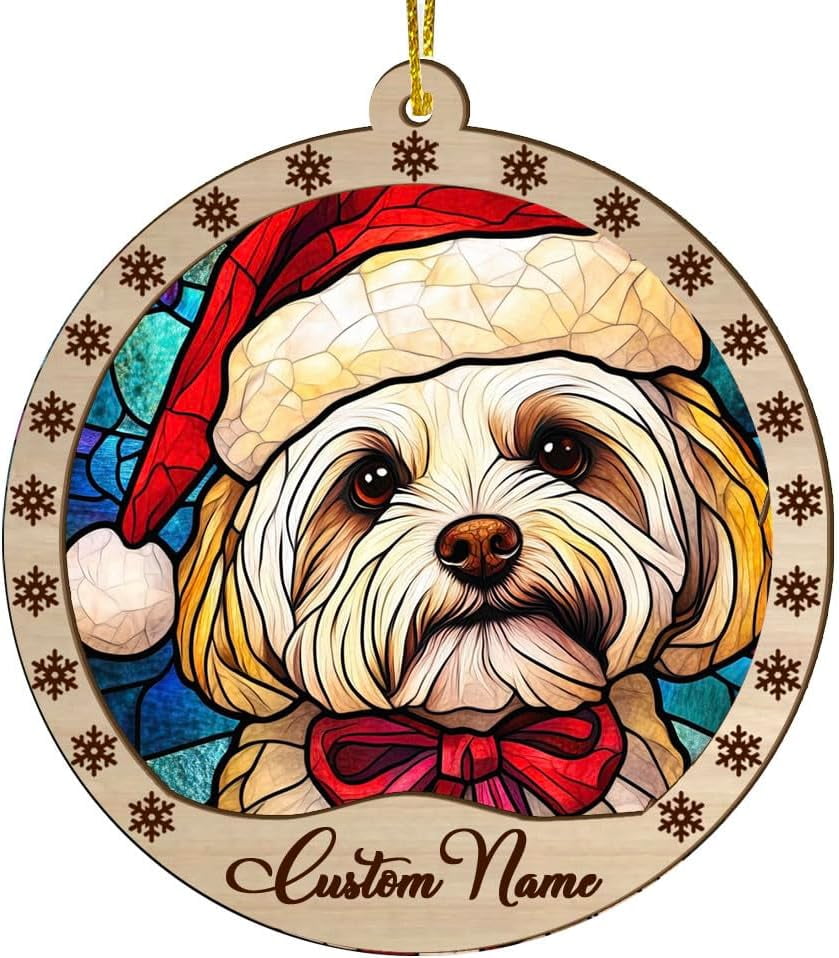 Customized Pekingese Dog Stained Glass Sun Catcher, Pekingese Dog ...