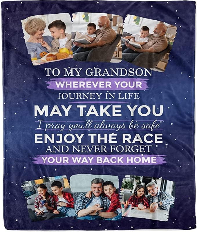 Customized Photo Blanket - Collage Blanket with Text. Make Your Own ...