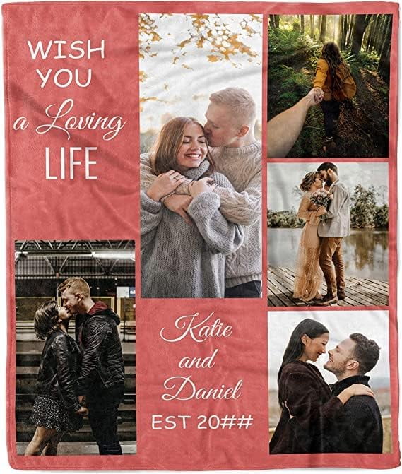 Customized Photo Blanket - Collage Blanket with Text. Make Your Own ...