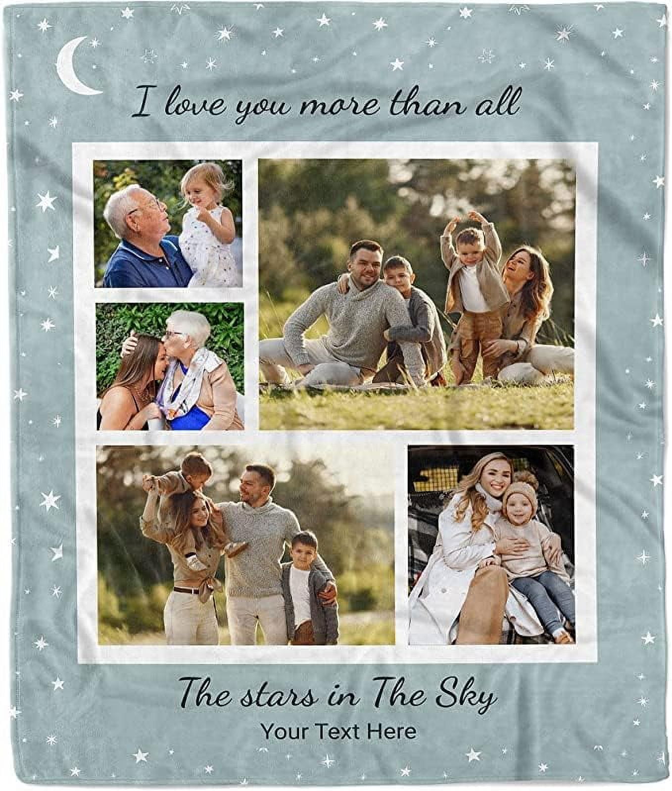 Customized Photo Blanket - Collage Blanket with Text. Make Your Own ...