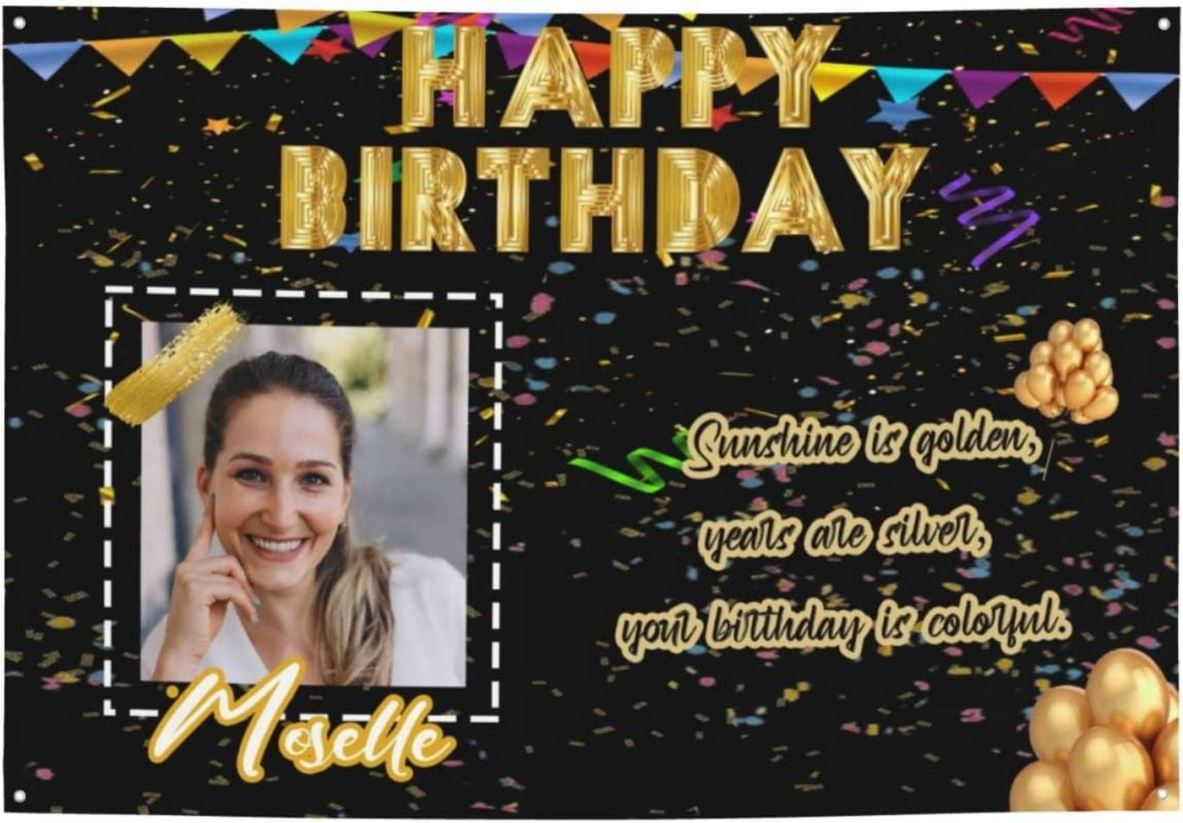 Customized Picture Frame Personalized Background Cartoon Birthday ...
