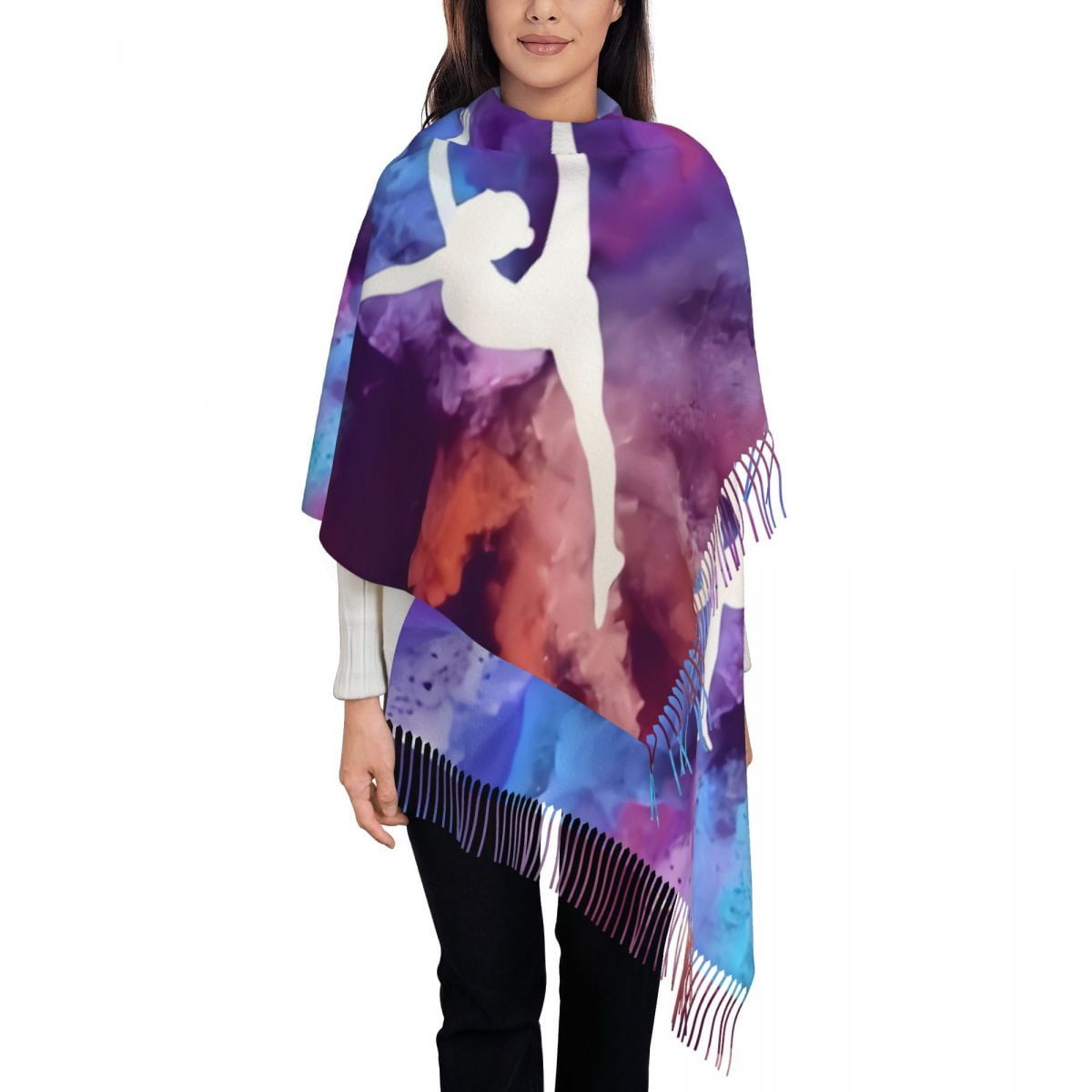 Customized Print Rhythmic Gymnastics Dance Scarf Women Men Winter Warm ...