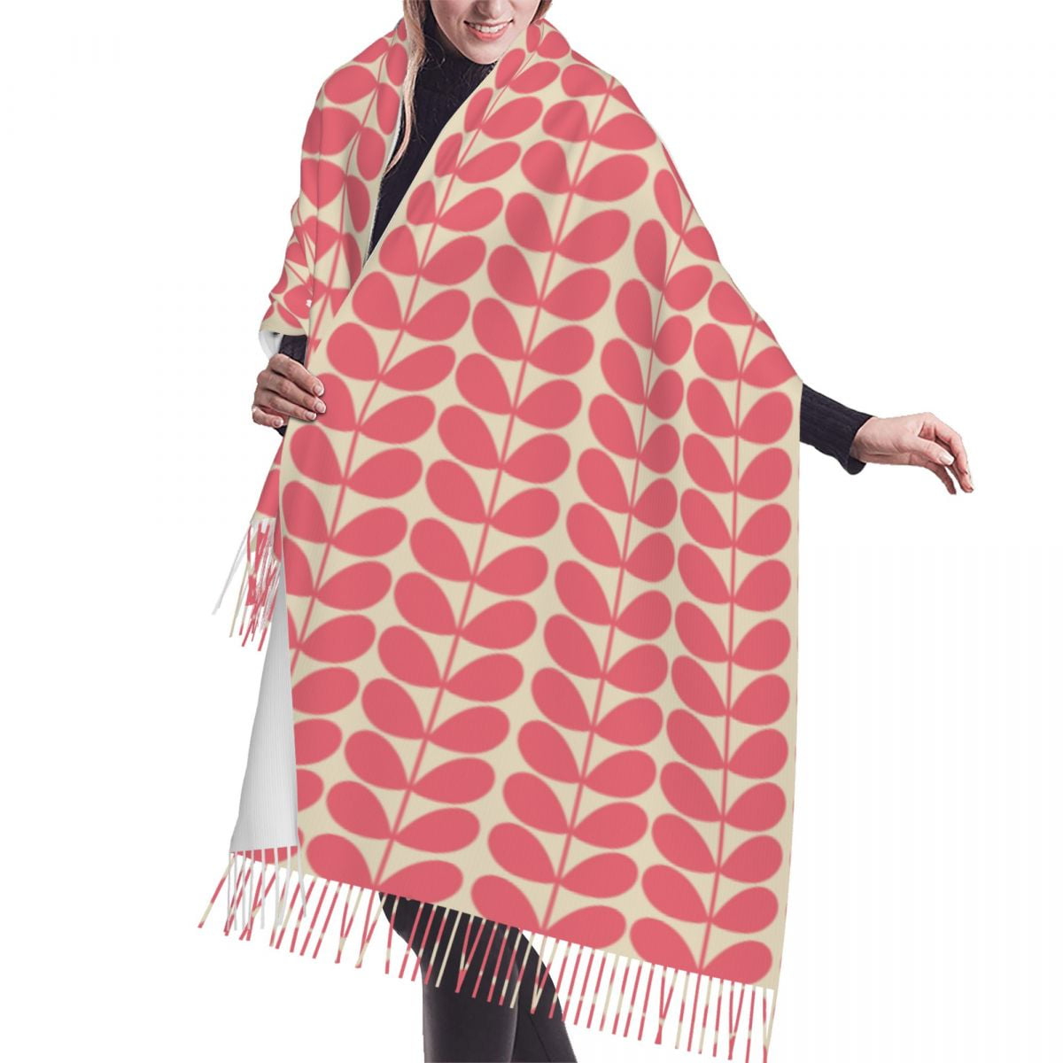 Customized Print Tiny Stem Duckegg Orla Kiely Pattern Scarf Women ...