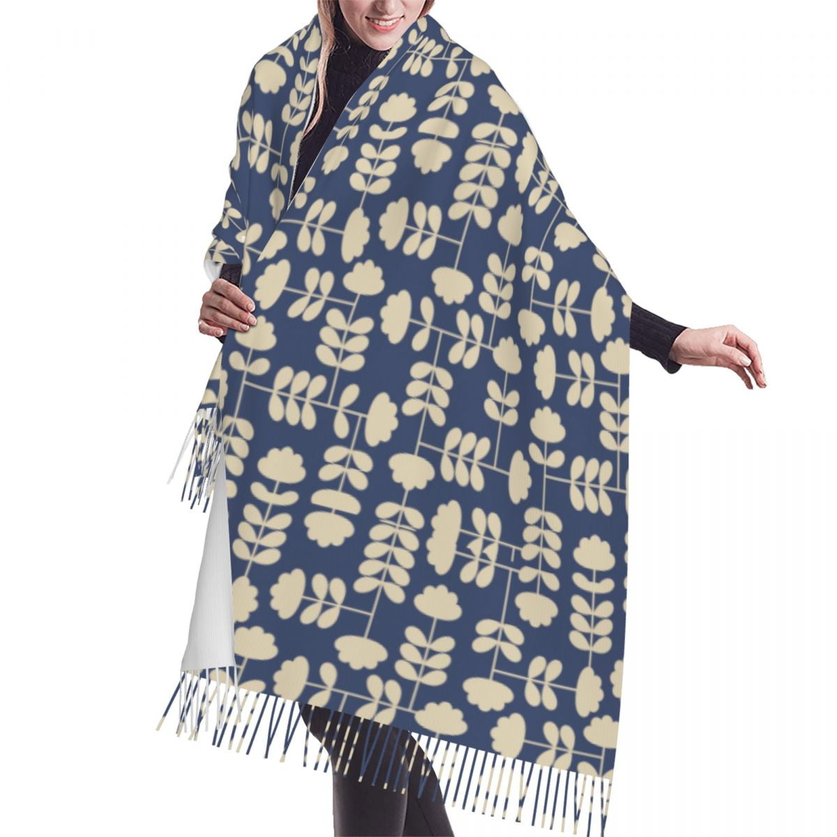 Customized Print Tiny Stem Duckegg Orla Kiely Pattern Scarf Women ...