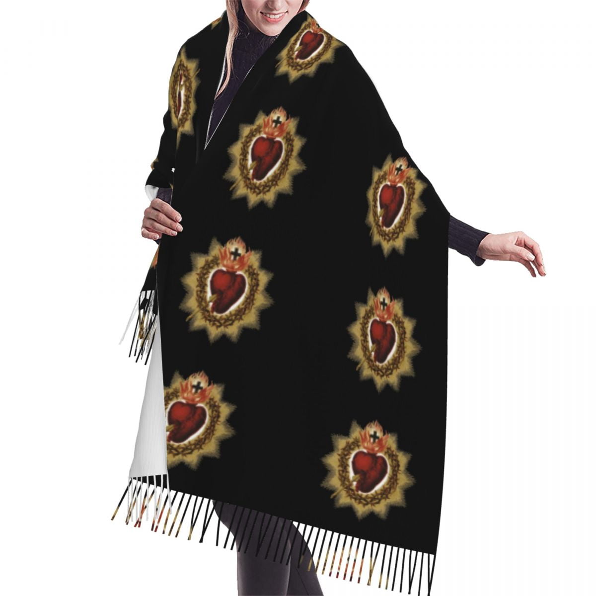 Customized Printed Christian Yeshua Jesus Scarf Women Men Winter Warm ...