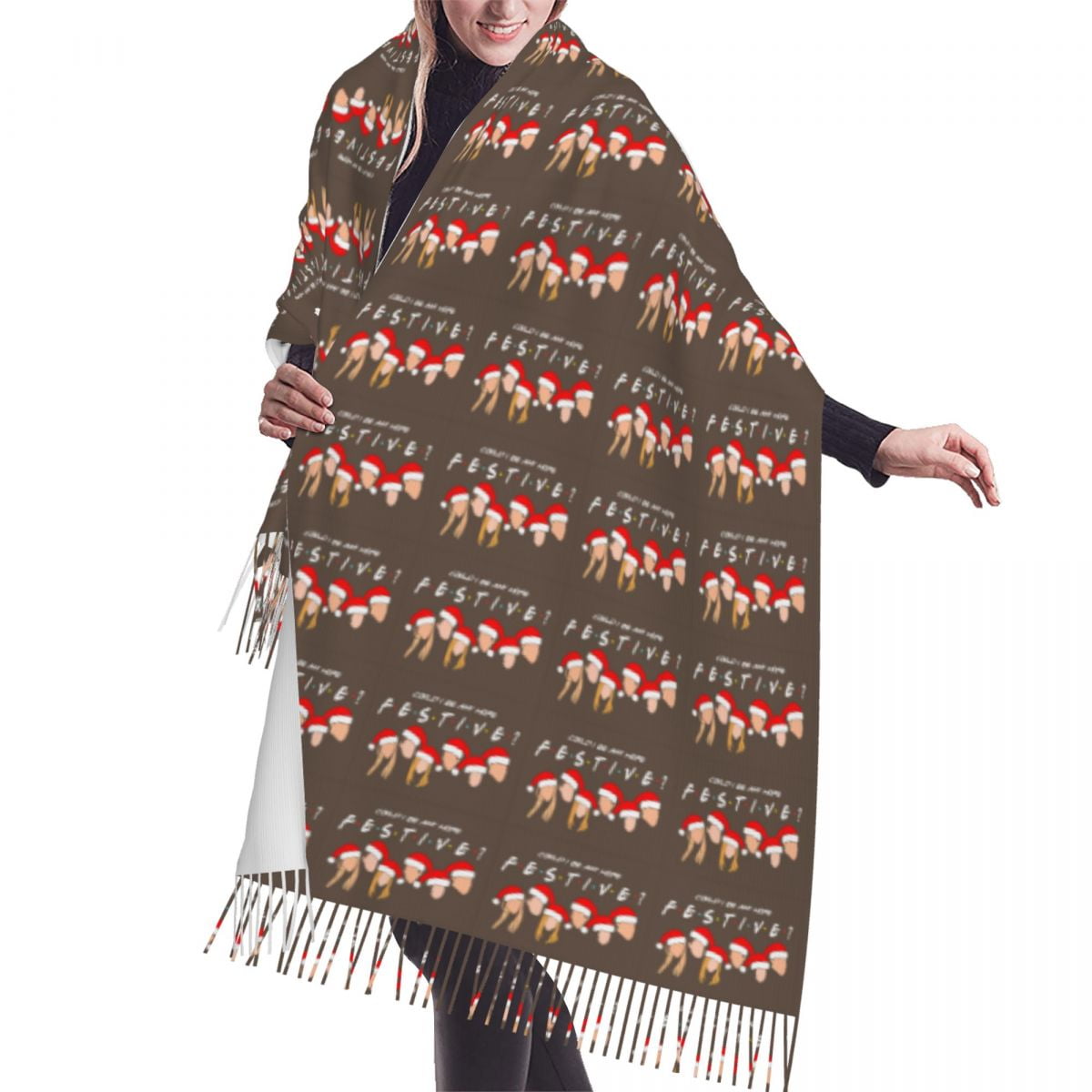 Customized Printed Funny Friends TV Show Quotes Scarf Men Women Winter ...
