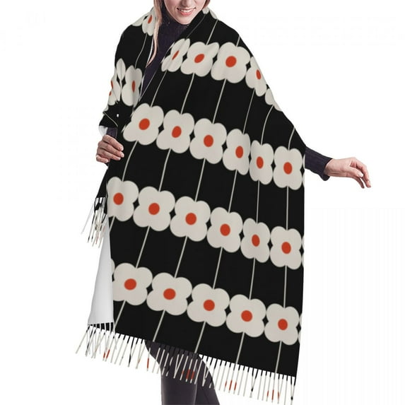 Customized Printed Print Neon Pink Orla Kiely Scarf Men Women Winter ...