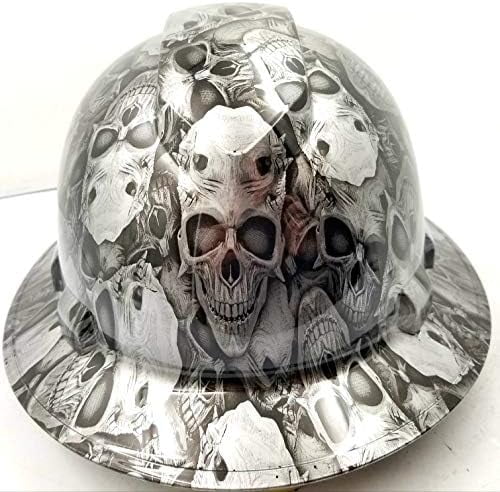 Customized Pyramex Full Brim Engraved Skulls Hard HAT with Ratcheting ...