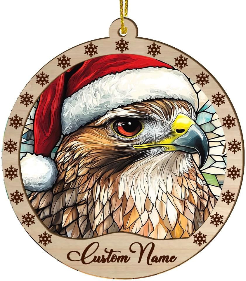 Customized Red Tailed Hawk Christmas Ornaments, Red Tailed Hawk ...