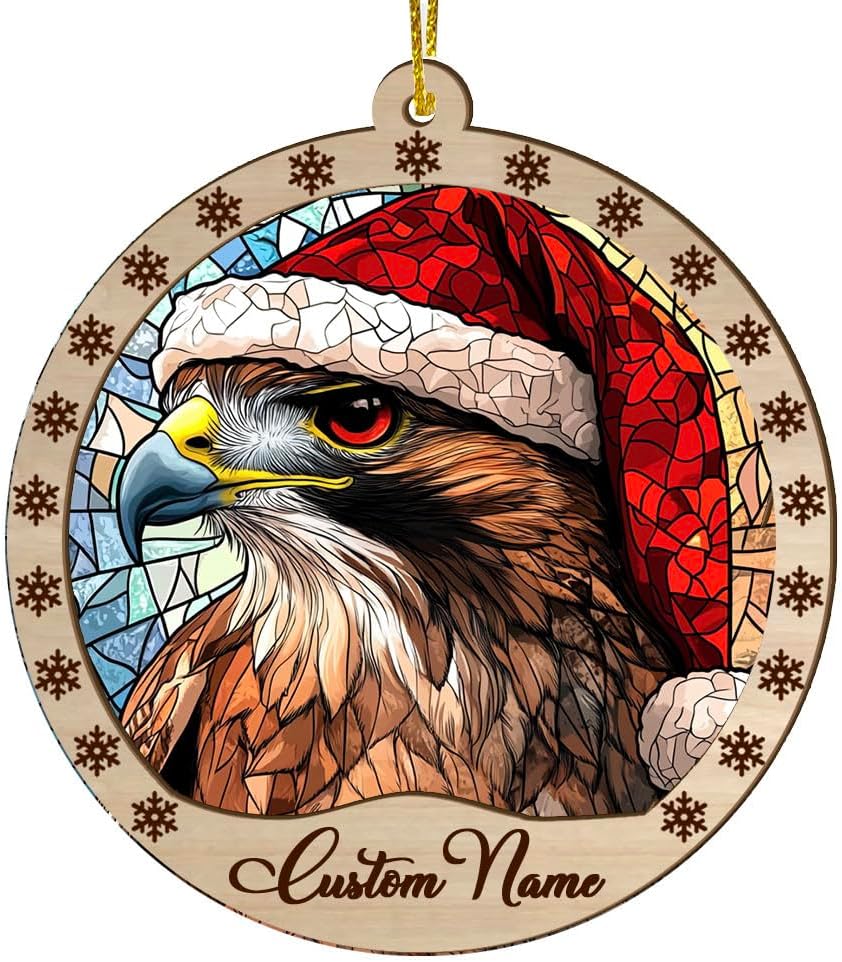 Customized Red Tailed Hawk Christmas Ornaments, Red Tailed Hawk ...