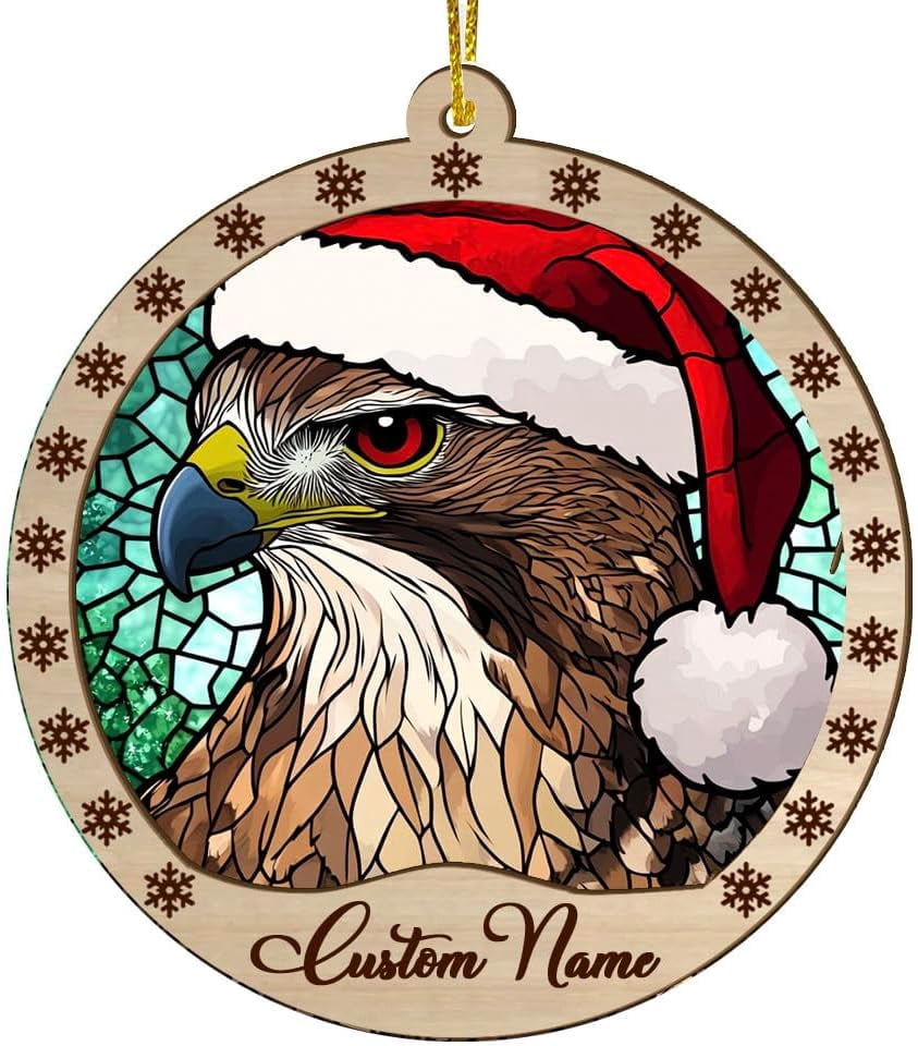 Customized Red Tailed Hawk Christmas Ornaments, Red Tailed Hawk ...