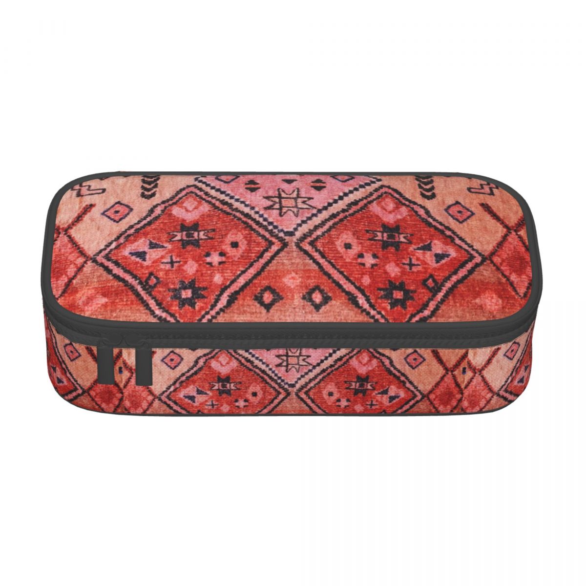Customized Red Vintage Oriental Moroccan Style Artwork Pencil Case Boho ...