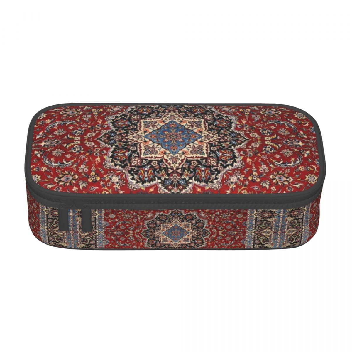 Customized Red Vintage Oriental Moroccan Style Artwork Pencil Case Boho ...