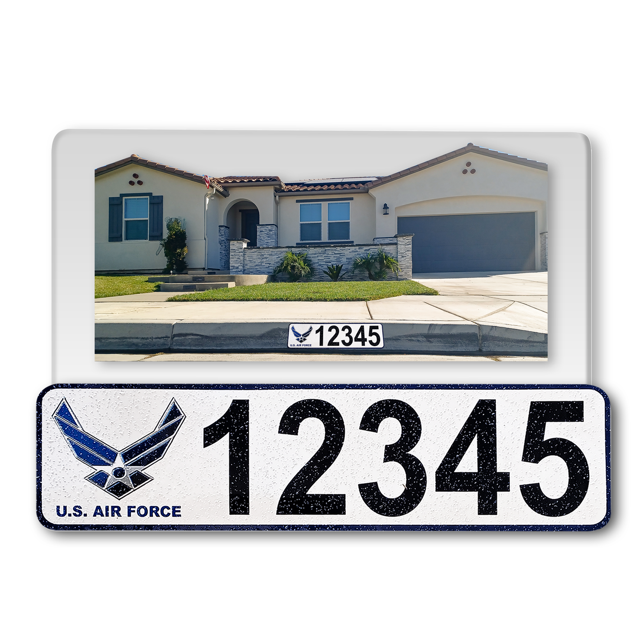 Curb-N-Sign® Customized Reflective Aluminum Curb Address Sticker Decal ...