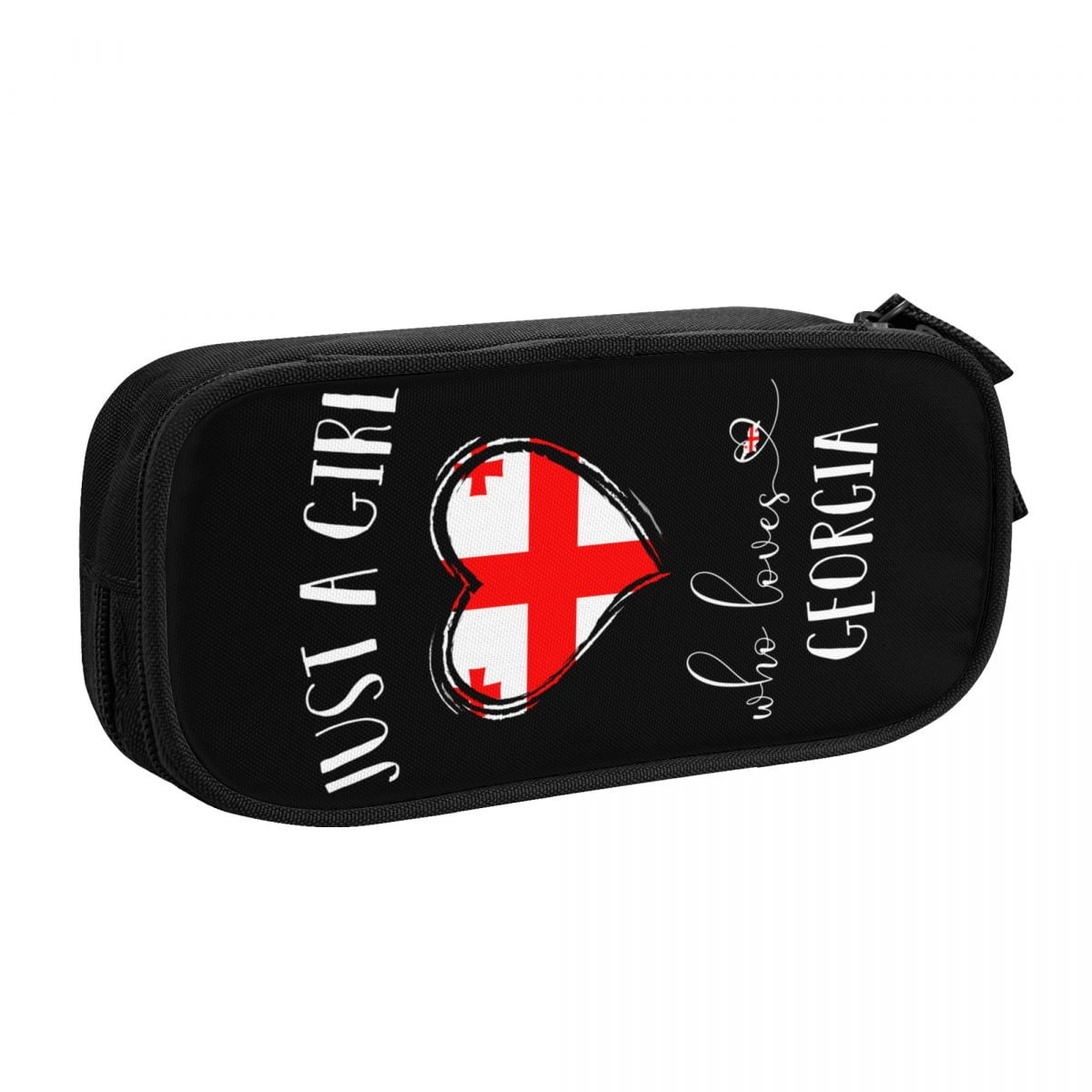 Customized Republic Of Georgia Flag Cute Pencil Cases Large Capacity ...