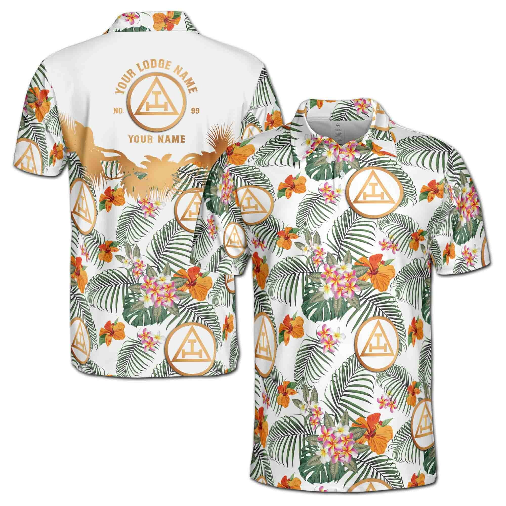 Customized Royal Arch Masonry Palm Leaf Men's Polo Shirt S-5XL ...