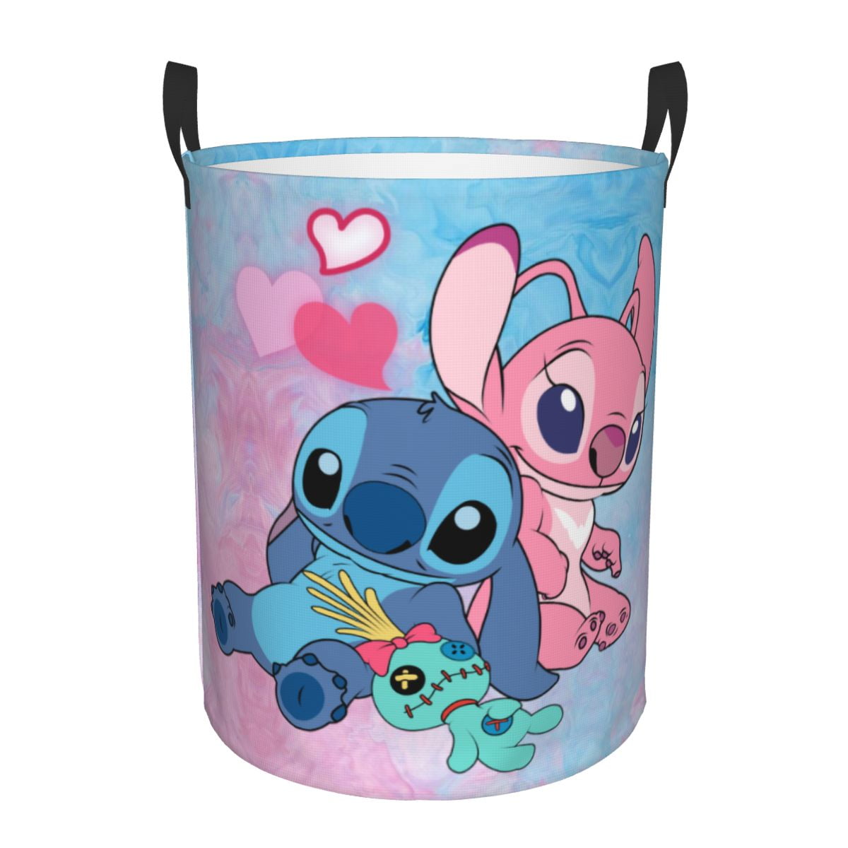Customized SLilo And Stitch Cartoon Laundry Hamper Large Storage Basket ...
