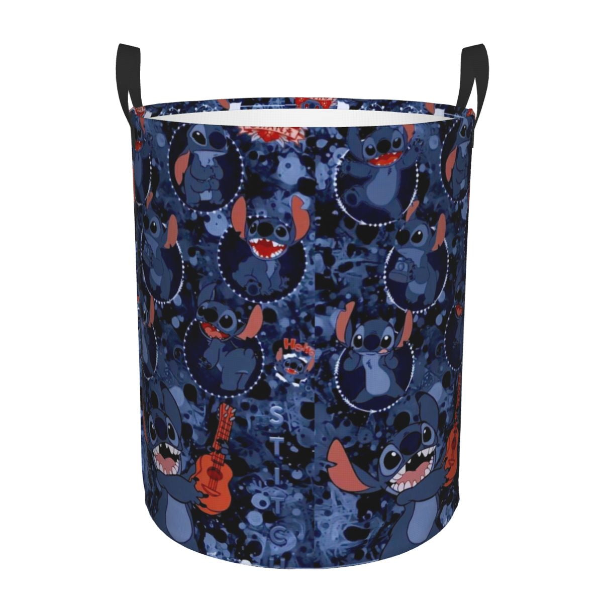 Customized SLilo And Stitch Cartoon Laundry Hamper Large Storage Basket ...