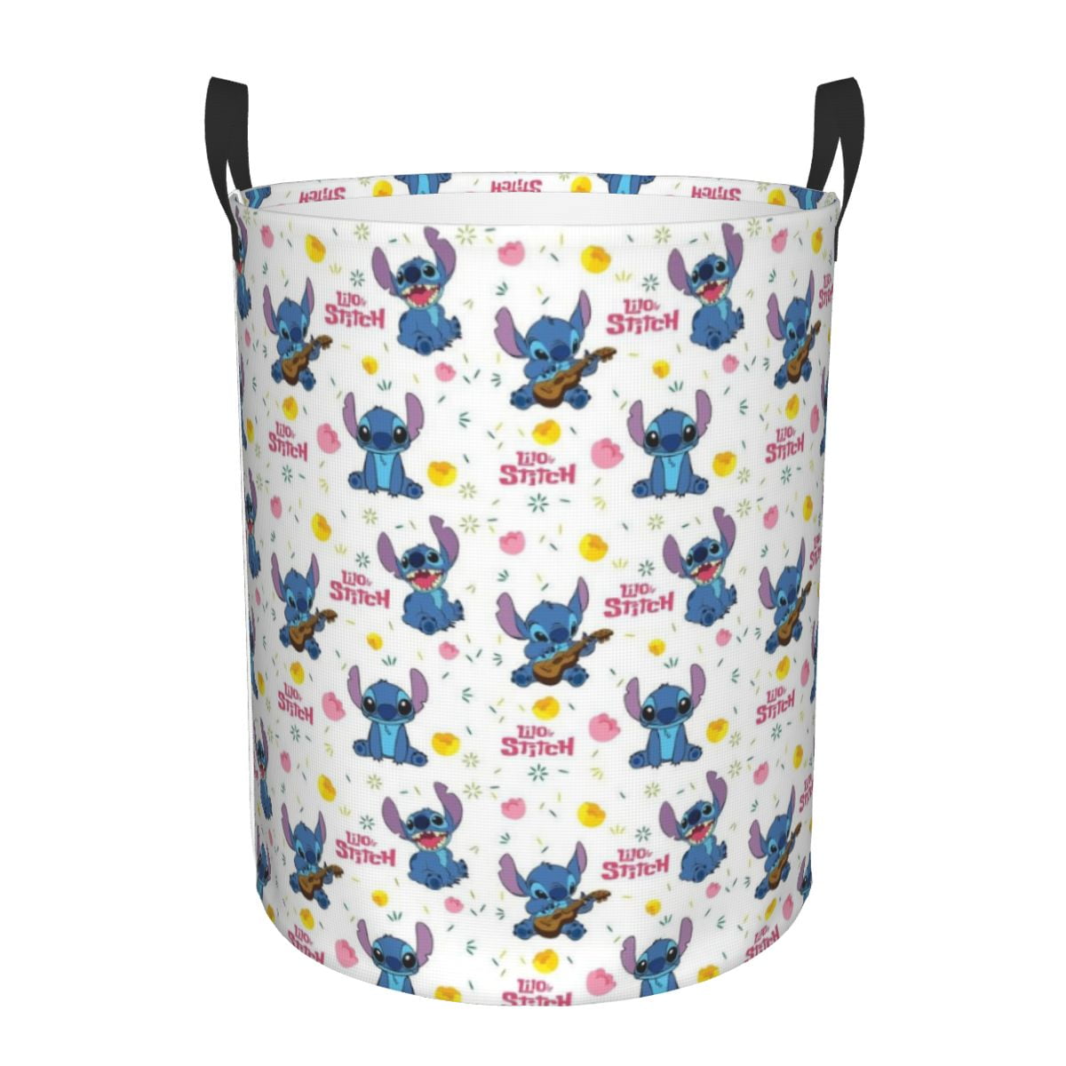 Customized SLilo And Stitch Cartoon Laundry Hamper Large Storage Basket ...