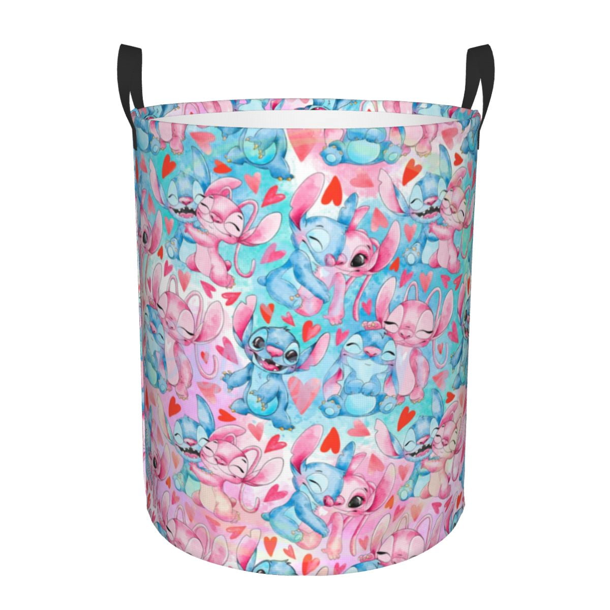 Customized SLilo And Stitch Cartoon Laundry Hamper Large Storage Basket ...