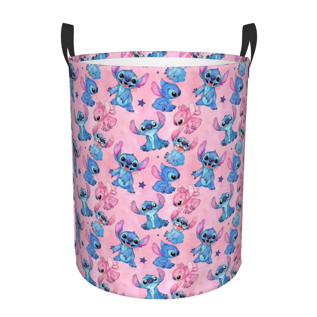 Customized SLilo And Stitch Cartoon Laundry Hamper Large Storage Basket ...