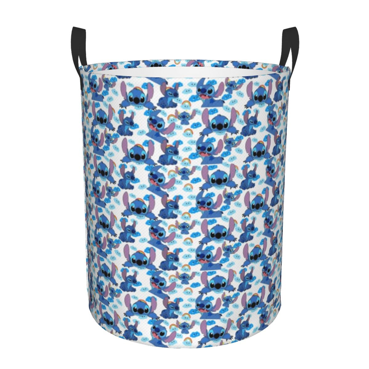 Customized SLilo And Stitch Cartoon Laundry Hamper Large Storage Basket ...