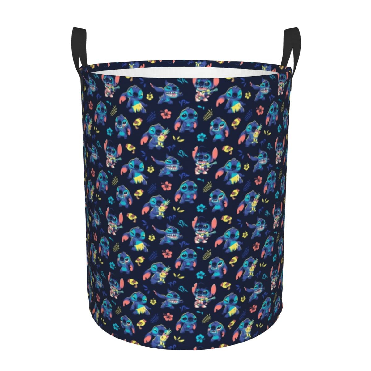 Customized SLilo And Stitch Cartoon Laundry Hamper Large Storage Basket ...