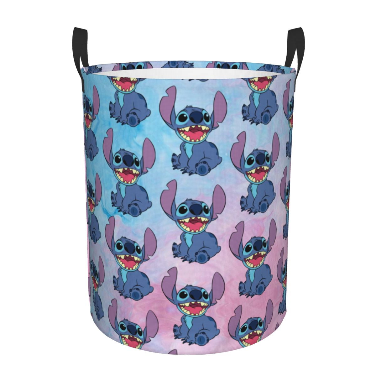 Customized SLilo And Stitch Cartoon Laundry Hamper Large Storage Basket ...
