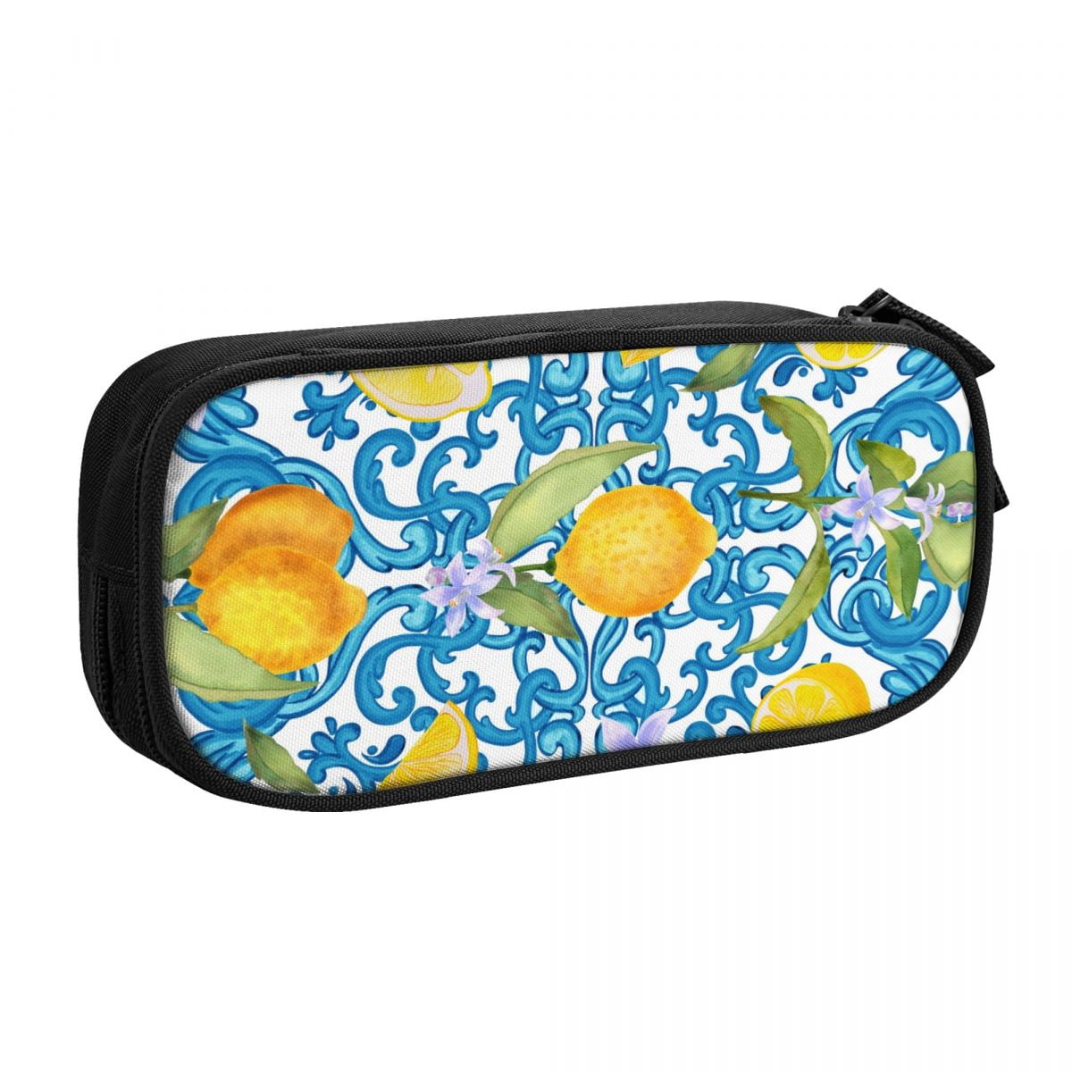 Customized Sicilian Summer Fruit Lemon Citrus Tiles Pencil Cases for ...
