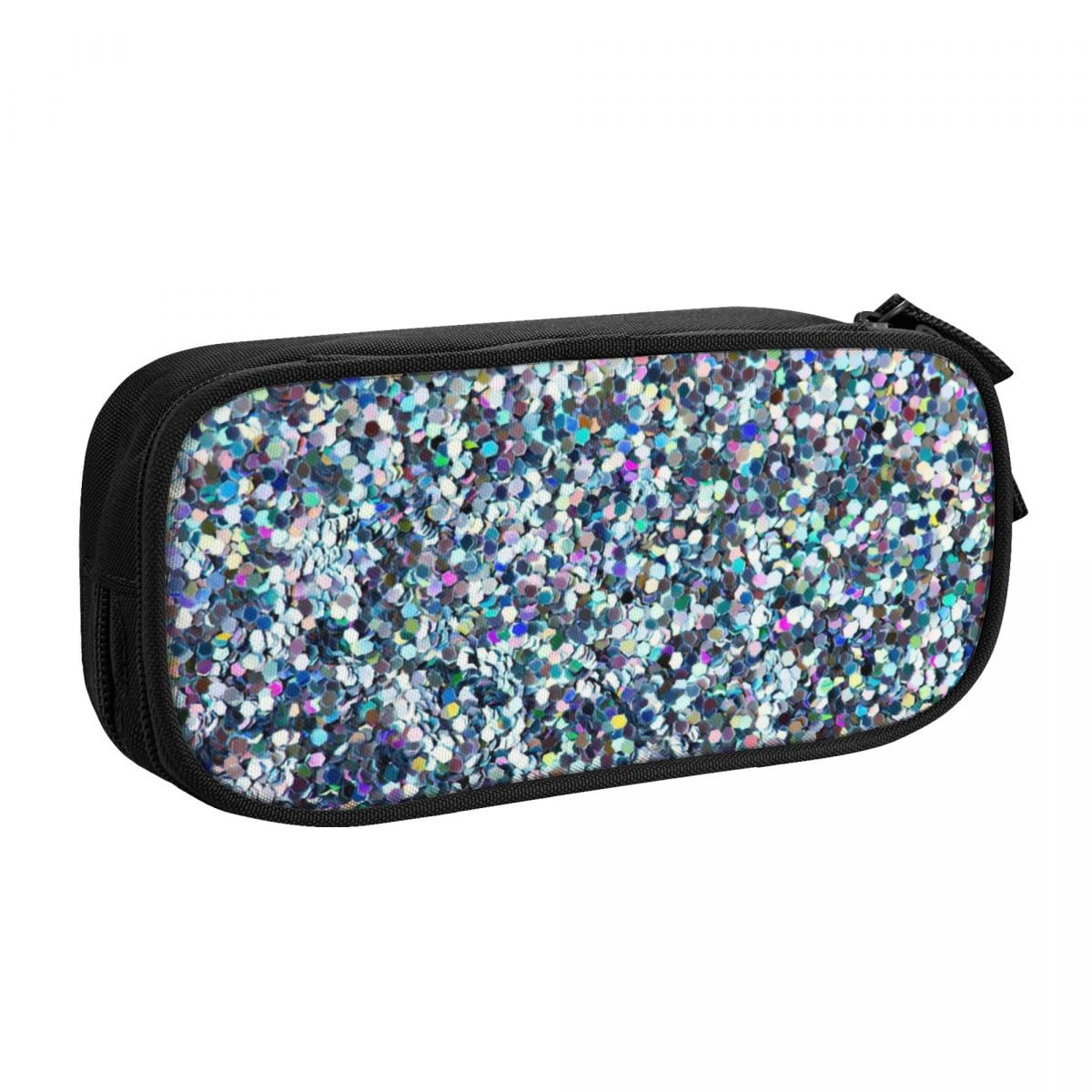 Customized Silver Sequins Glitter SparkleCute Pencil Cases Bling ...