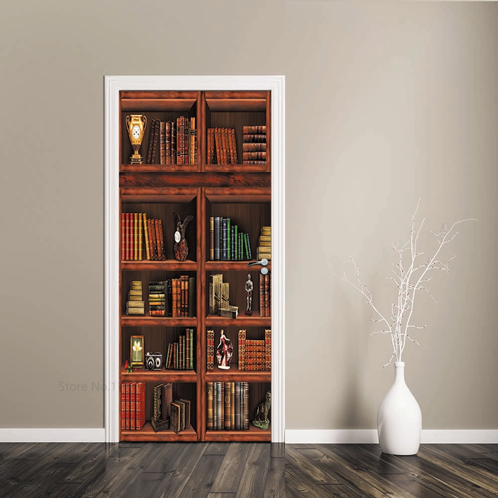 Customized Size Door Sticker Adhesive 3D Elevator Geometric Full Door ...