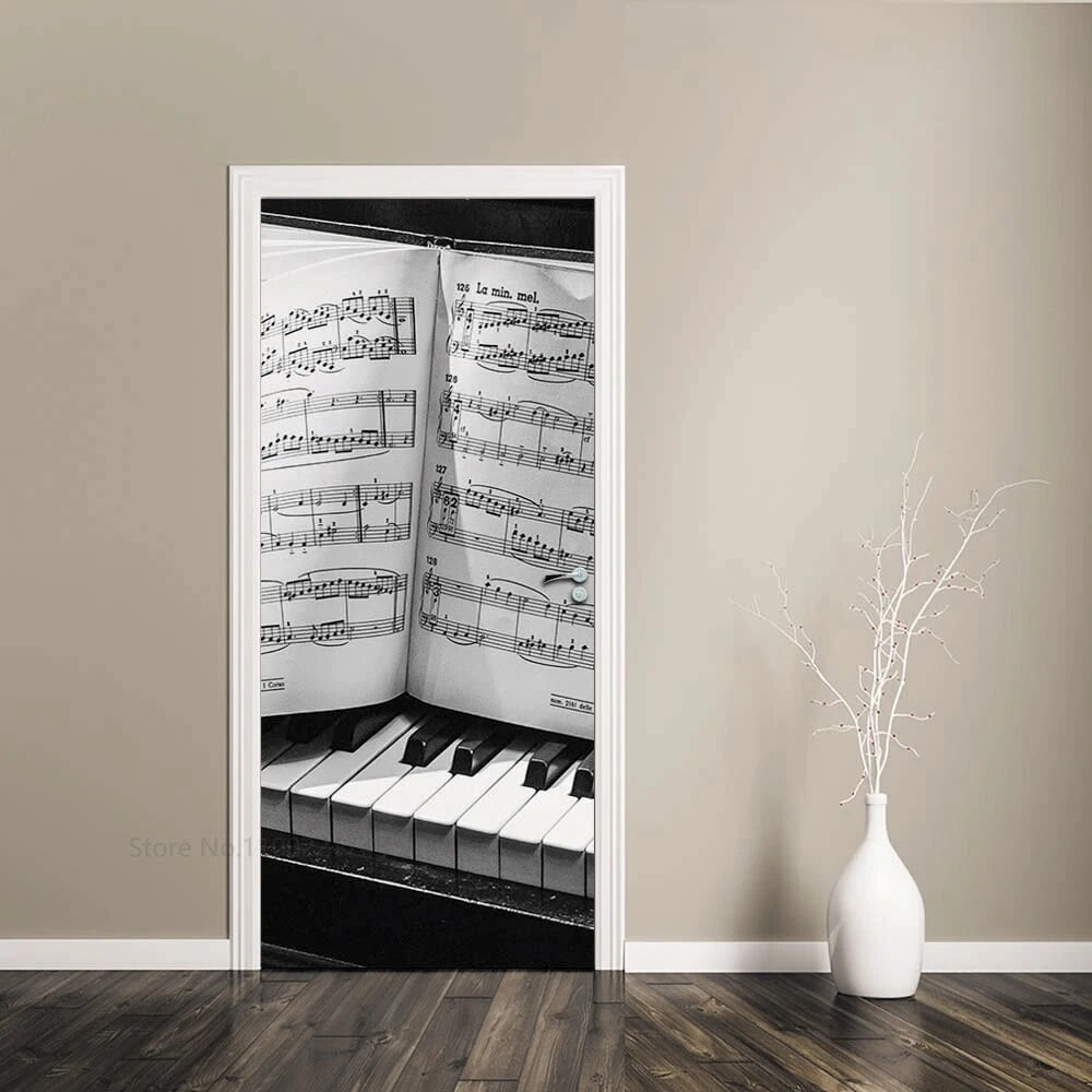 Customized Size Door Sticker Adhesive 3D Elevator Geometric Full Door ...