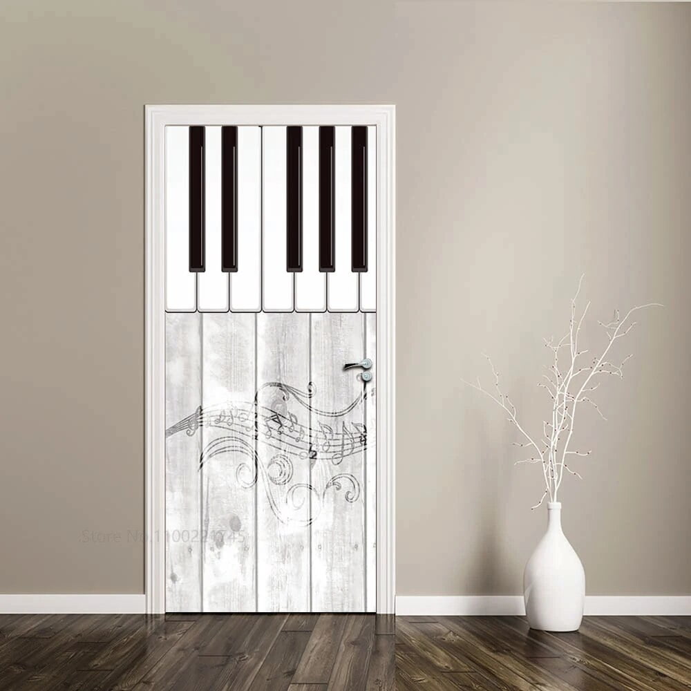 Customized Size Door Sticker Adhesive 3D Elevator Geometric Full Door ...