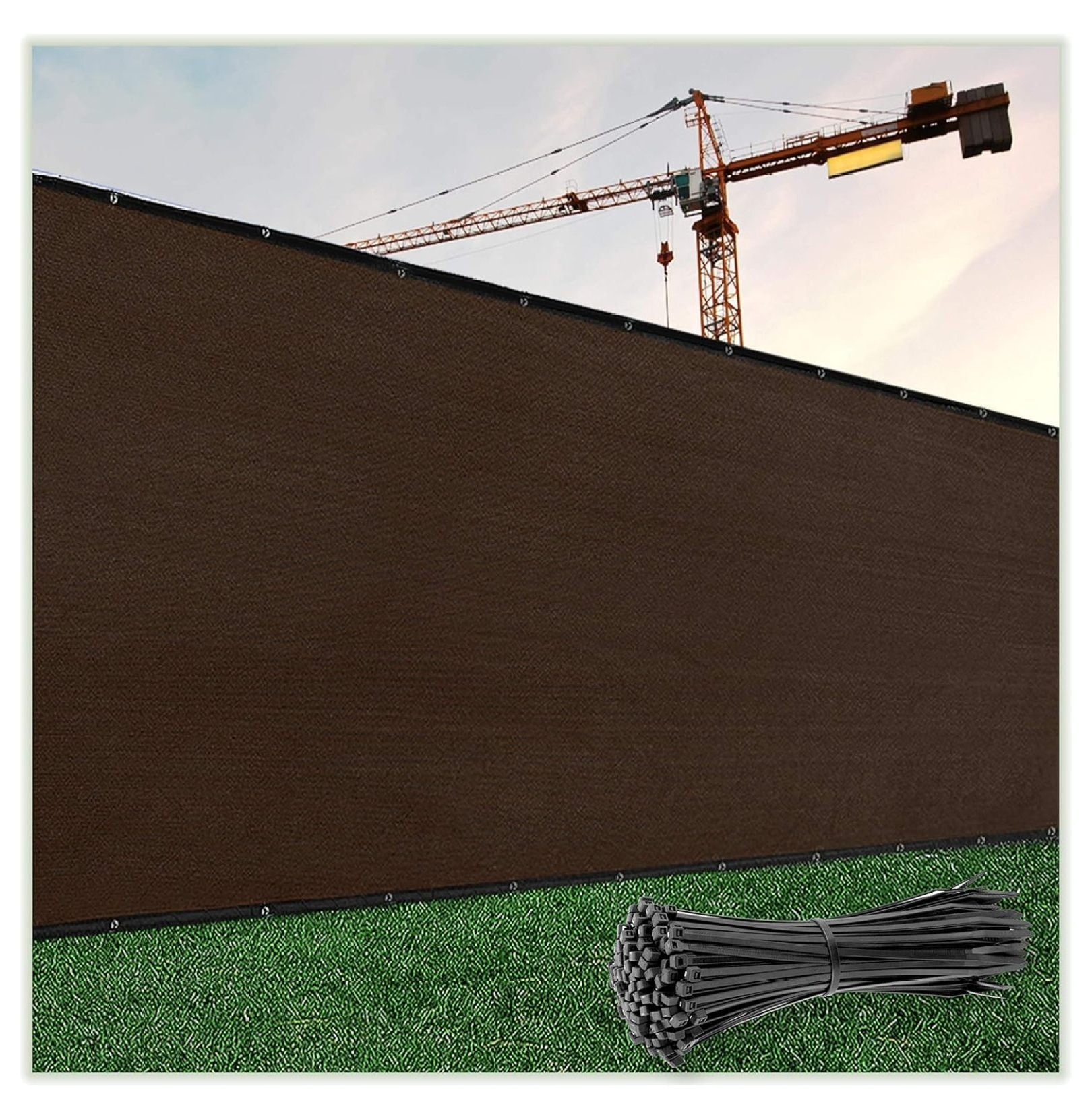 Customized Size Fence Screen Privacy Screen Brown 6' x 2' - Grade 170 ...