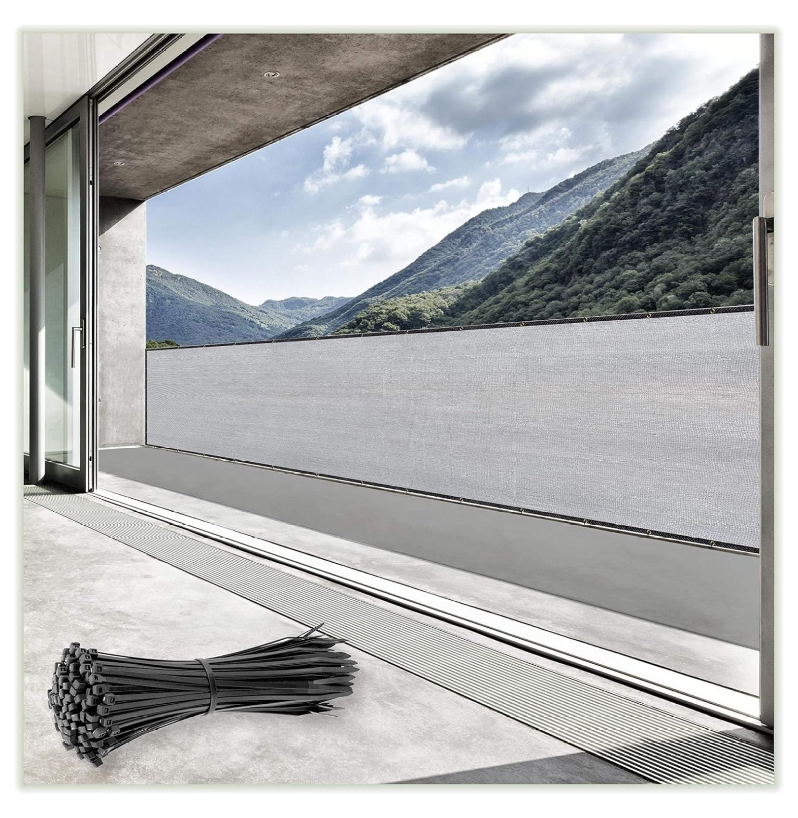 Customized Size Fence Screen Privacy Screen Grey 4' x 23’ - Grade 170 ...