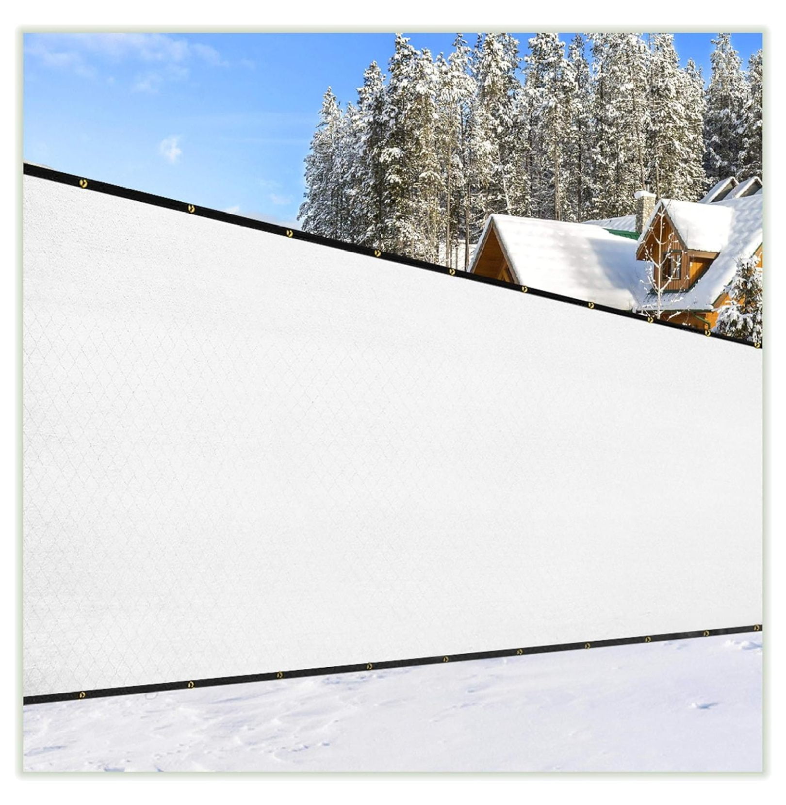 Customized Size Fence Screen Privacy Screen White 6' x 2' - Grade 170 ...