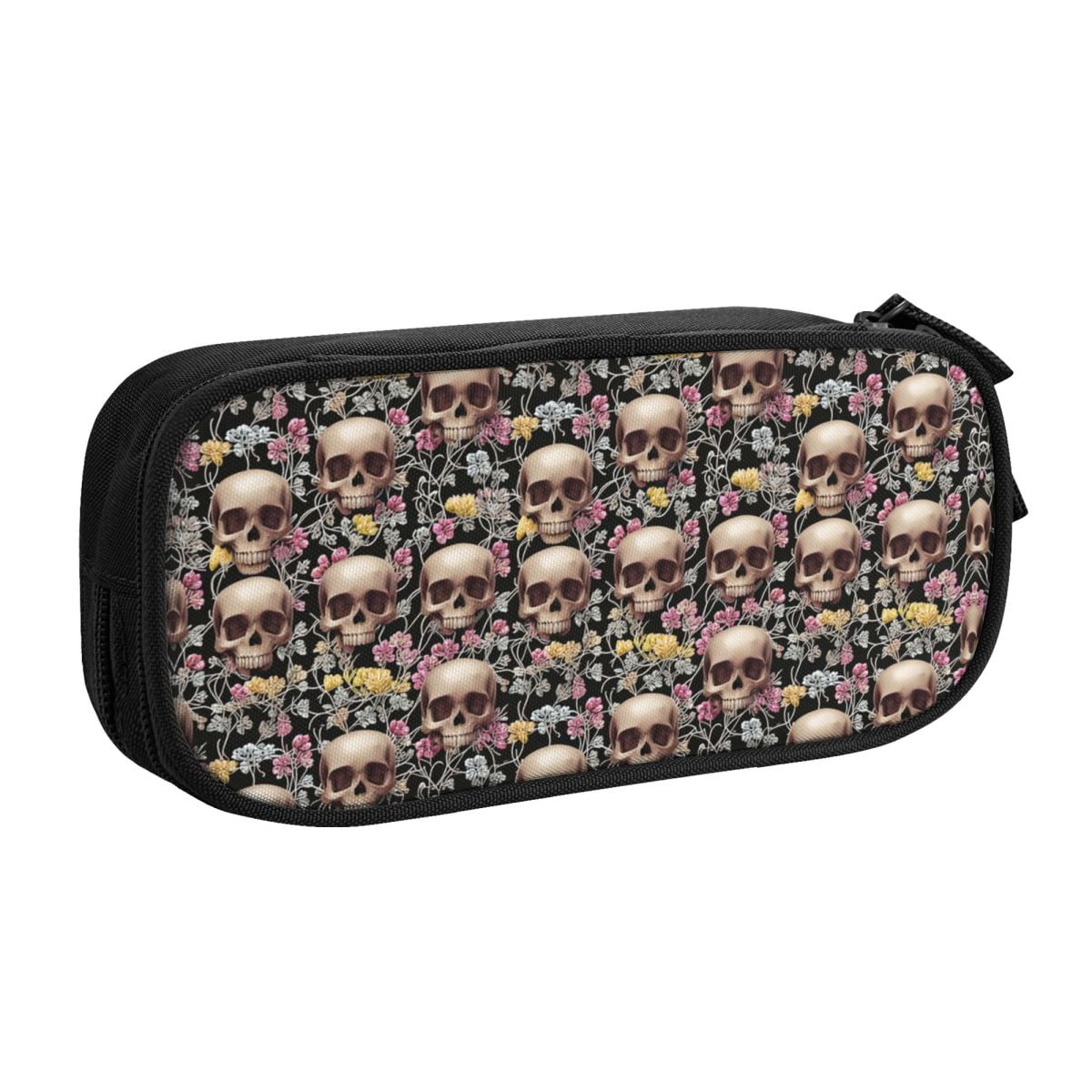 Customized Skull Print Kawaii Pencil Case Large Capacity Horror ...