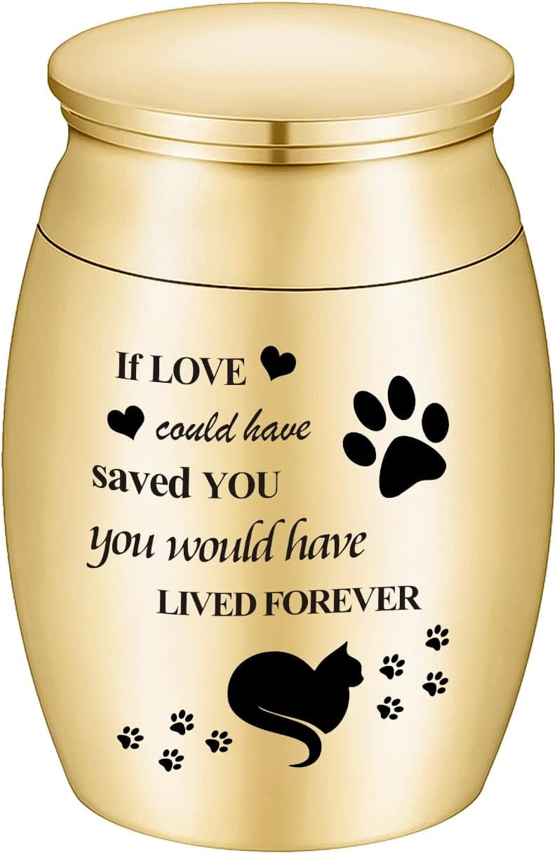 Customized Small Cat Urn for Ashes 1.57 Inches Tiny Cremation Urn for ...