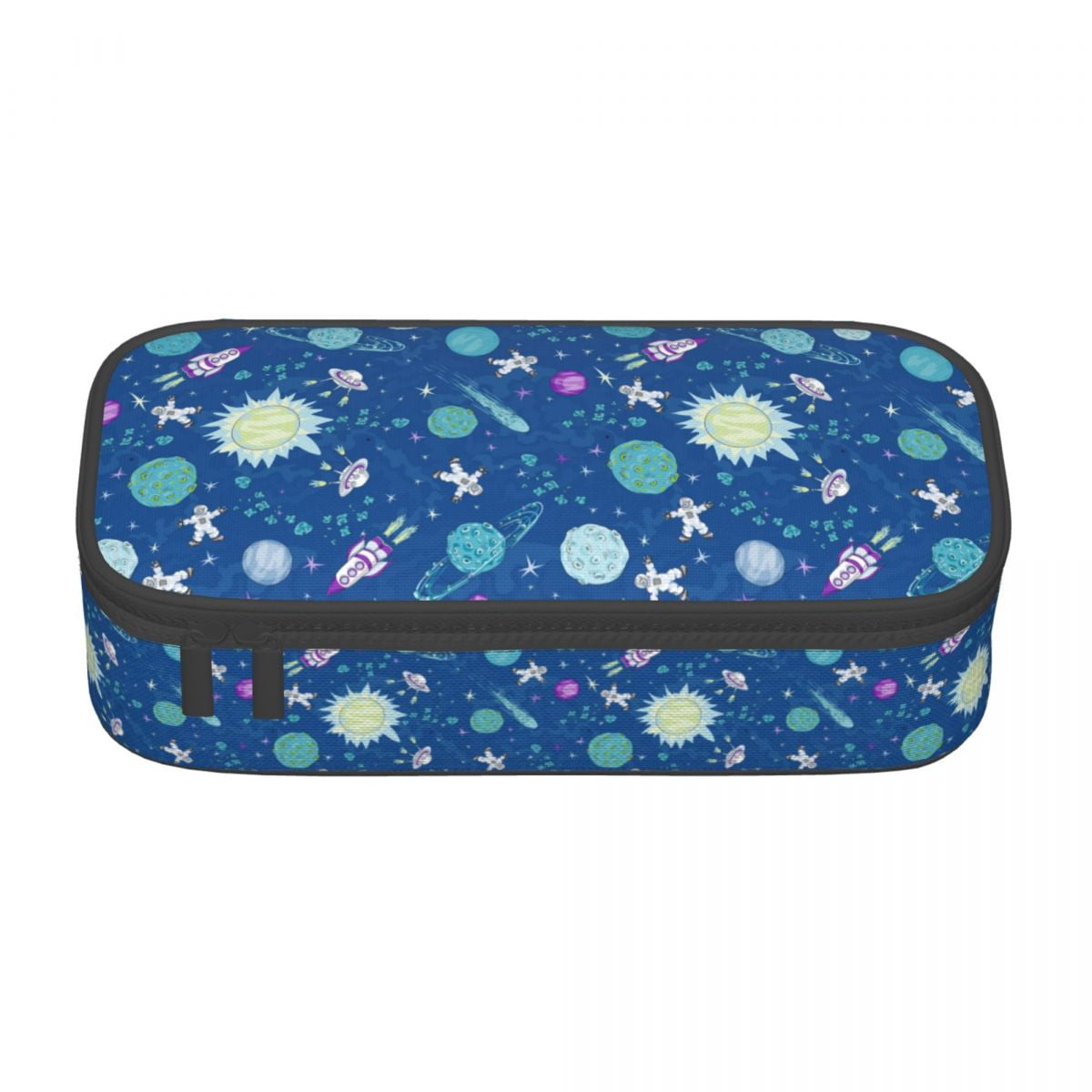 Customized Space Universe Sun Planet Pencil Cases for Large Storage Astronaut Spaceship Pen Box ...