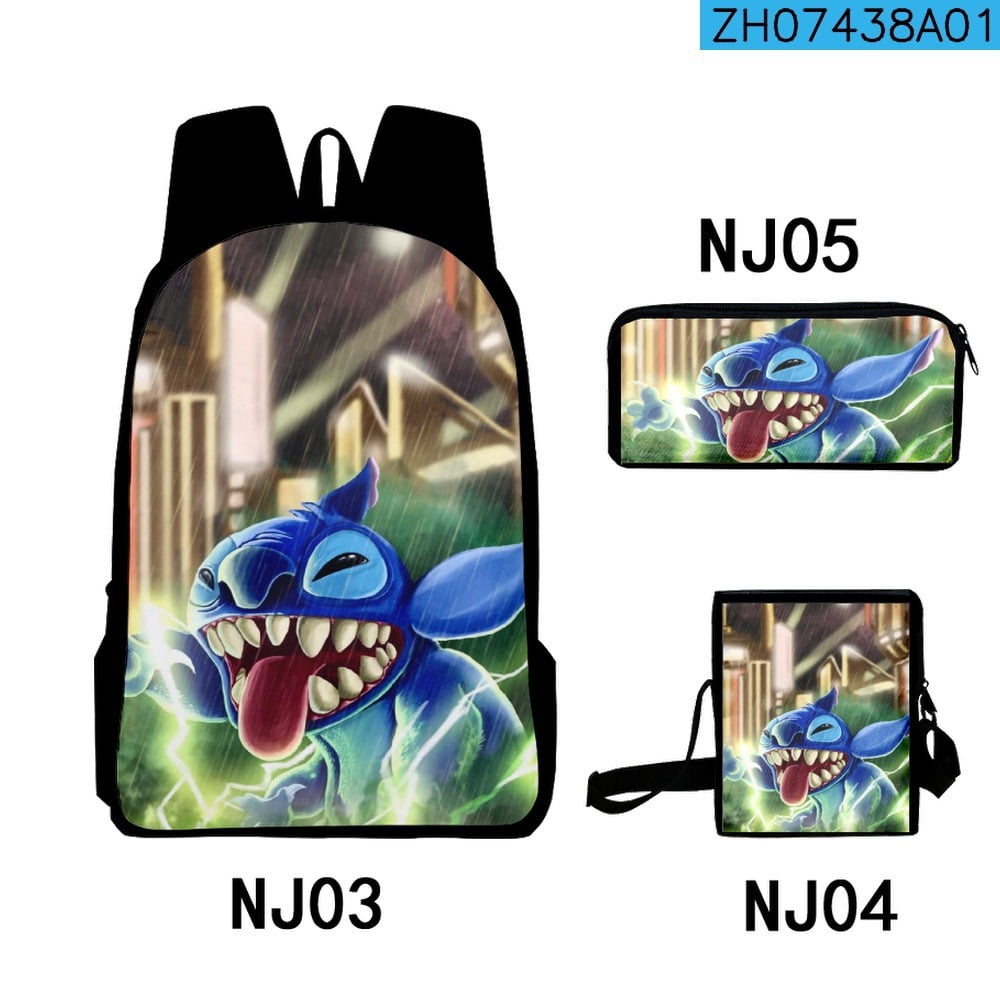 Customized Sti_tch 3-Piece Backpack Set - Cute Cartoon Backpack ...
