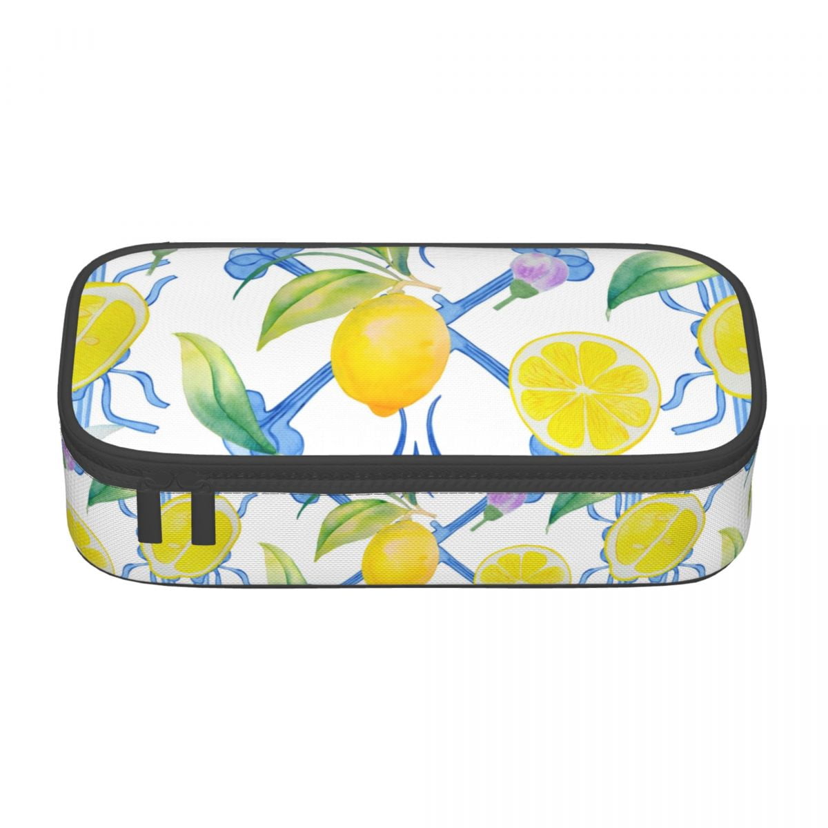 Customized Summer Fruit Lemons Mediterranean Tiles Cute Pencil Case ...