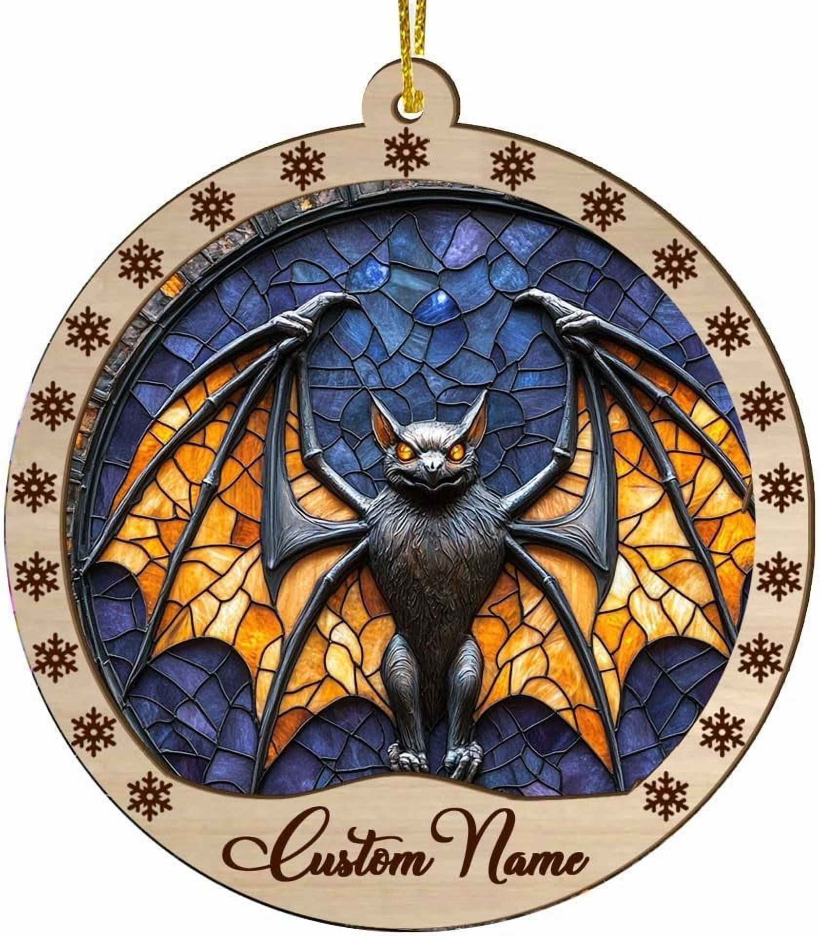 Customized Suncatcher Bat, Bat Ornament, Bat Decor, Bat for Trees ...