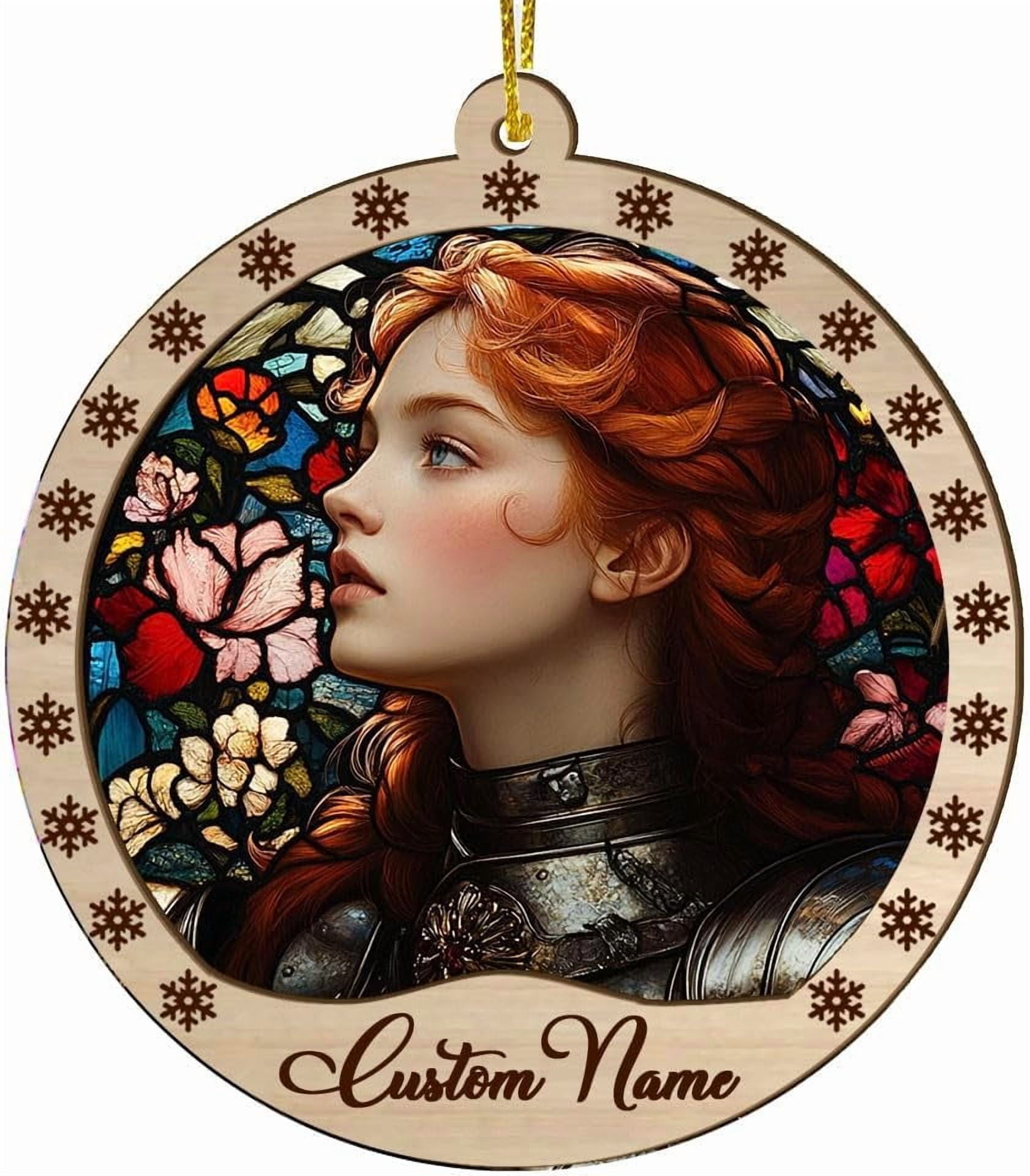 Customized Suncatcher Joan of Arc, Joan of Arc Ornament, Joan of Arc ...