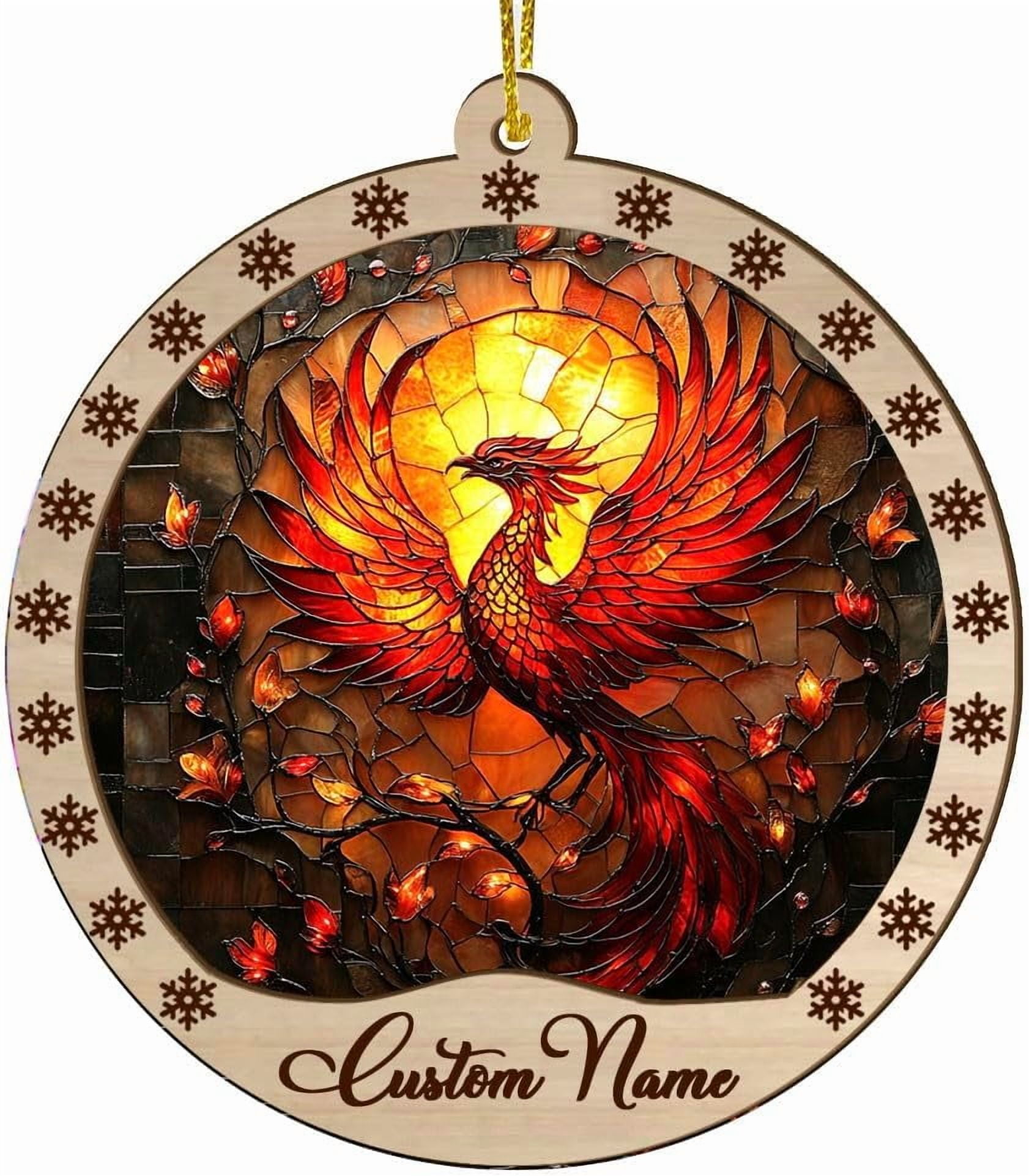 Customized Suncatcher Phoenix, Phoenix Ornament, Phoenix Decorations ...