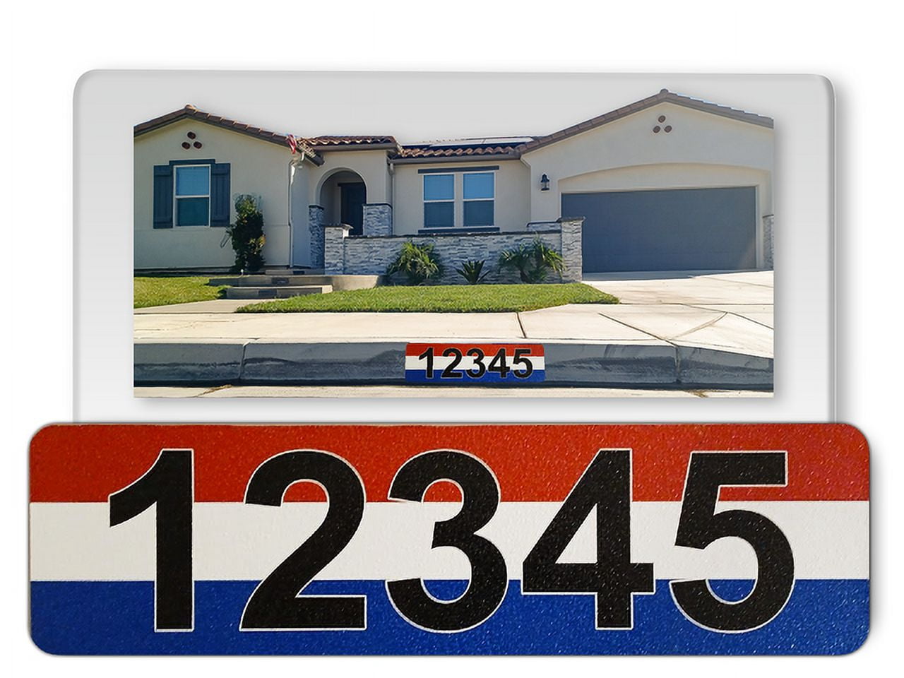Curb-N-Sign® Customized Super Reflective Aluminium Curb Wrap® House ...