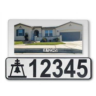 Curb-N-Sign® Customized Curb Wrap® House Number Sticker Decal for Outdoor, Super Reflective ...