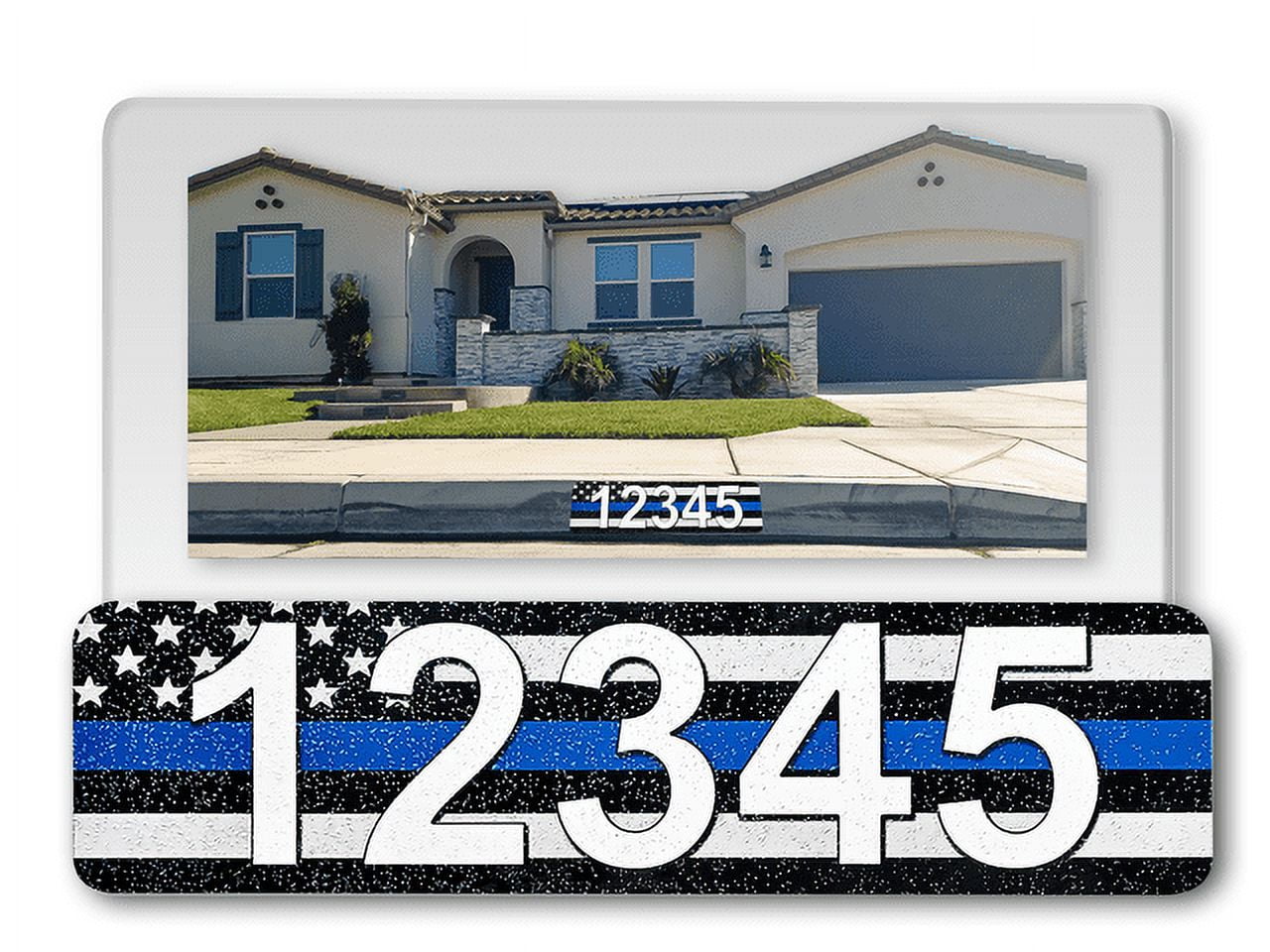 Curb-N-Sign® Customized Super Reflective Aluminum Curb Wrap® House ...