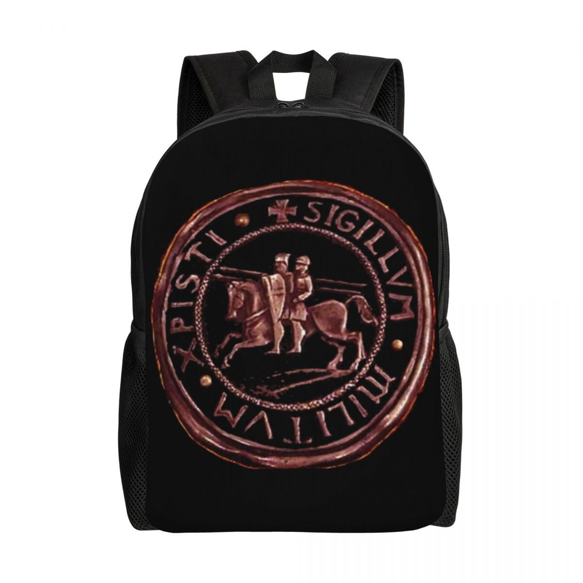 Customized Templar Knights Cross Shield Laptop Backpack Bookbag for ...
