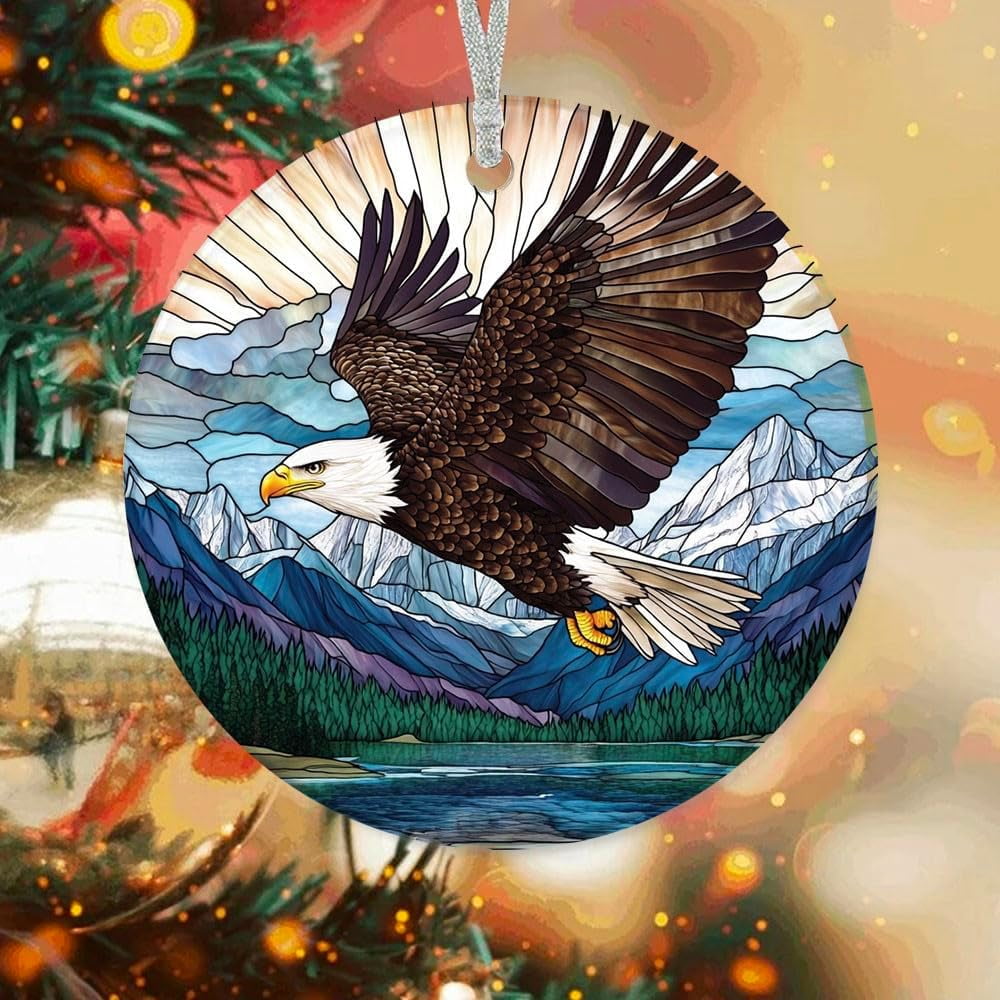 Customized Tree Ornaments Bald Eagle, Bald Eagle Ornament, Bald Eagle ...
