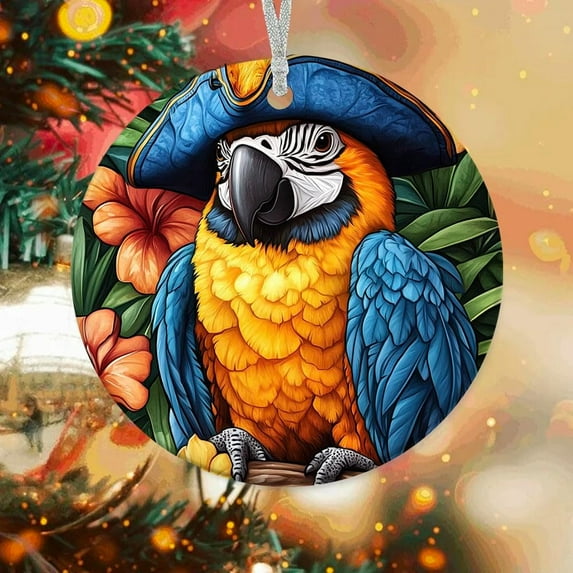Customized Tree Ornaments Captain Macaw, Captain Macaw Ornament ...